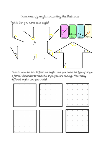 Year 5 Acute, obtuse and reflex angles | Teaching Resources