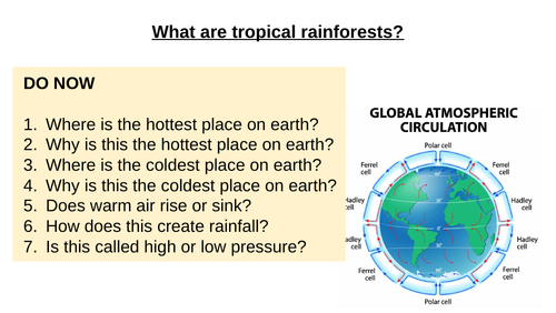 GSCE What are the characteristics of tropical rainforests? | Teaching ...