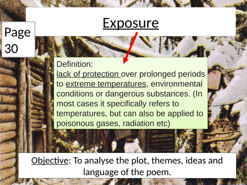Exposure GCSE Edexcel Conflict Poetry Anthology | Teaching Resources