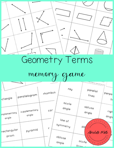 Geometry Memory Game | Teaching Resources