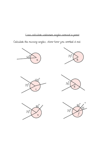 Year 5 Angles Around a Point | Teaching Resources