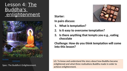 Lesson 4 The Buddha's enlightenment | Teaching Resources