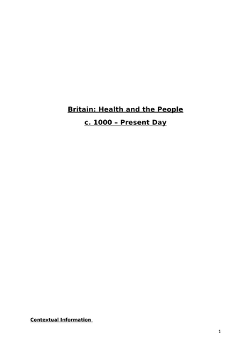 AQA GCSE History Revision Guide: Britain Health and the People c. 1000 ... AQA GCSE History Revision Guide: Britain Health and the People c. 1000 ...