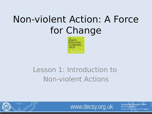 Non-Violent Action: A Force for Change Lesson 1 | Teaching Resources