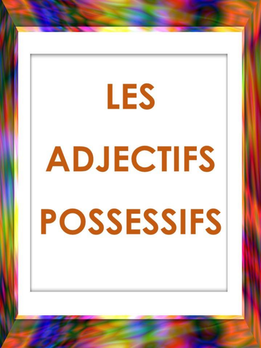 Les Adjectifs Possessifs - Possessive Adjectives in French | Teaching ...
