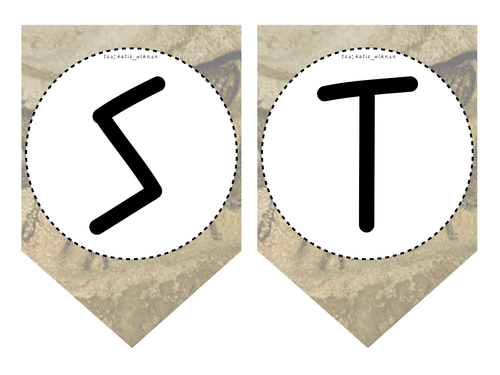 STONE AGE Printable display title bunting (katie_wlknsn) | Teaching ...