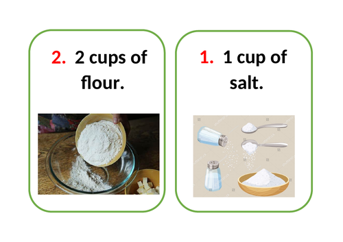 Visual Playdough instructions | Teaching Resources