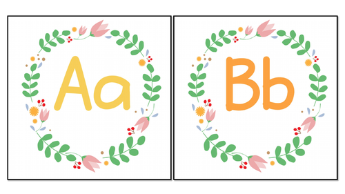 Spring Alphabet Display and Flashcards | Teaching Resources