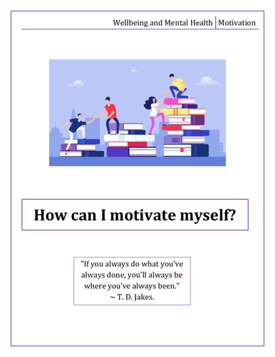 Wellbeing Mental Health Resource: Motivation (workshop/information ...
