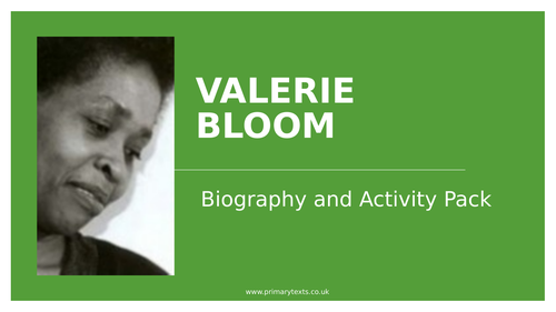 A PPT Biography of the Poet Valerie Bloom | Teaching Resources