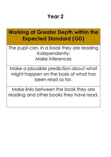 Working at Greater Depth Reading Year 2 Text Moderation Evidence TAF ...