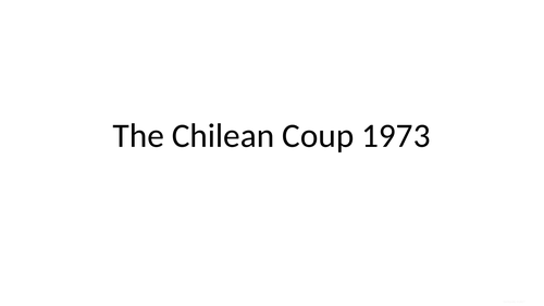 IBDP History: The Chilean Coup 1973 | Teaching Resources