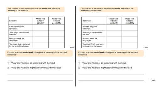 Year 6 SATs Grammar Revision Sessions - SATs grouped questions - 14 ...