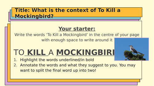 To Kill a Mockingbird (KS3) | Teaching Resources