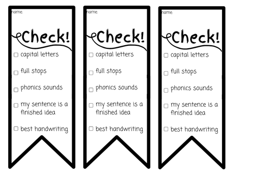 Check your writing bookmarks FREEBIE | Teaching Resources