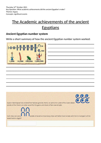 Ancient Egyptians - whole unit (5 lessons) | Teaching Resources