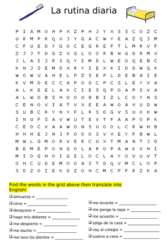 La rutina diaria - Daily Routine Spanish | Teaching Resources