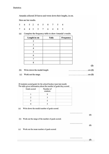 Advanced Information Worksheets (Pearson Edexcel GCSE Mathematics ...