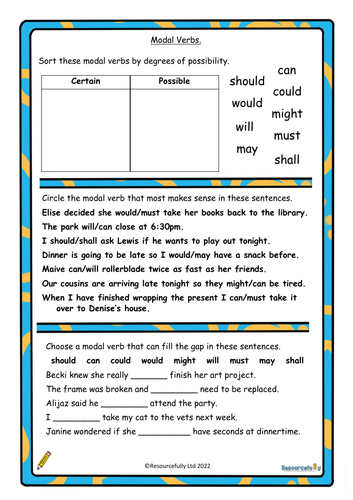 Modal Verbs Bundle - Upper KS2 | Teaching Resources