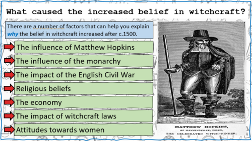 Matthew Hopkins & Witchcraft - Crime & Punishment - GCSE History ...