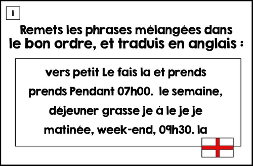 FRENCH RE VERBS PRESENT TENSE CHALLENGE CARDS | Teaching Resources