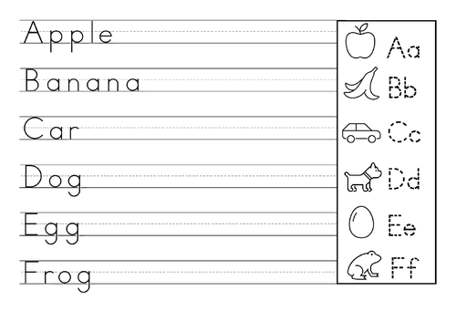 Let's Write the Alphabet Writing Skills | Teaching Resources