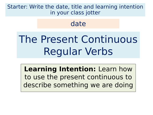Spanish - Present Continuous Tense | Teaching Resources