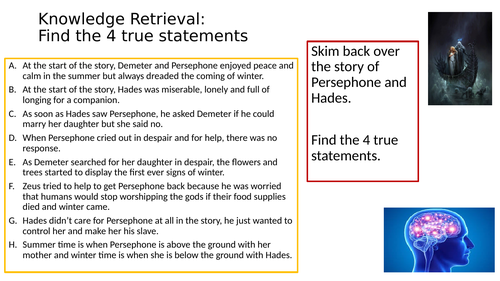 Myths and Legends Knowledge Unit KS3 | Teaching Resources