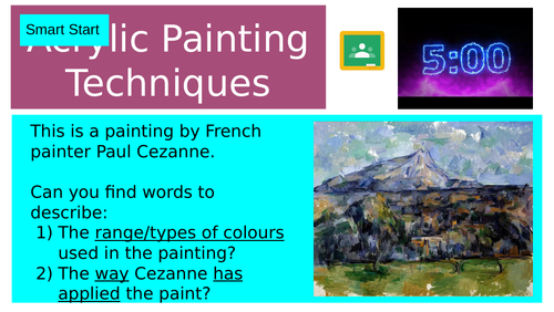 Acrylic Techniques Lesson | Teaching Resources