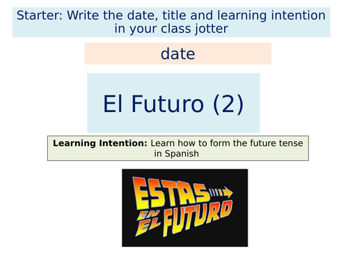 Spanish Future Tense | Teaching Resources