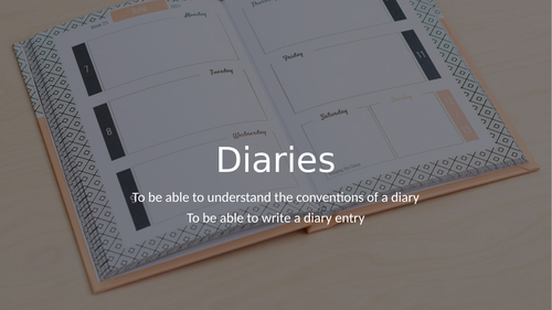 Diaries and Diary Writing | Teaching Resources