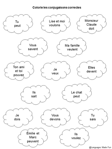 Les Verbes Irréguliers - Pouvoir, Vouloir, Savoir, Devoir | Teaching ...