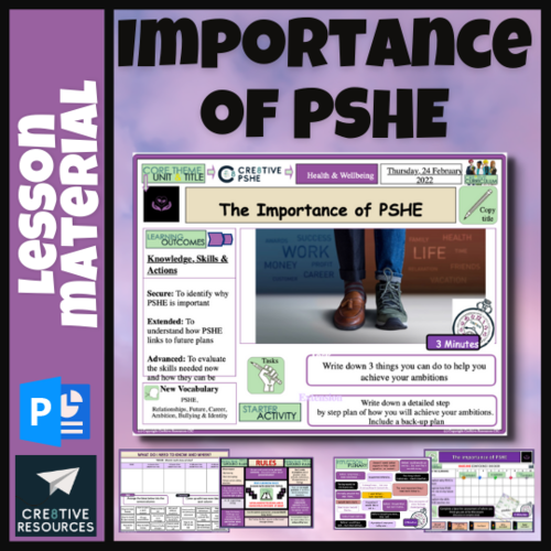 Importance of PSHE - Lesson | Teaching Resources