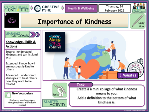 Being Kind PSHE lesson | Teaching Resources