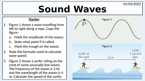 Observing, Calculating Waves and Sound Waves (3 lessons) | Teaching ...