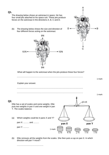 Effect of Forces, Balancing Forces and Moments (3 lessons) | Teaching ...