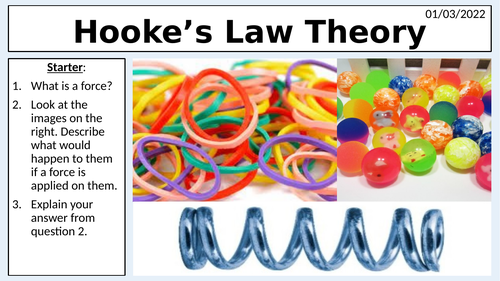 Hooke's Law Theory, Practical and Analysis (2 lessons) | Teaching Resources