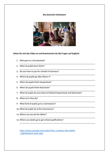 AQA/EDEXCEL Stimmt GCSE German (Higher) – Kapitel 1 – Wissenswertes ...