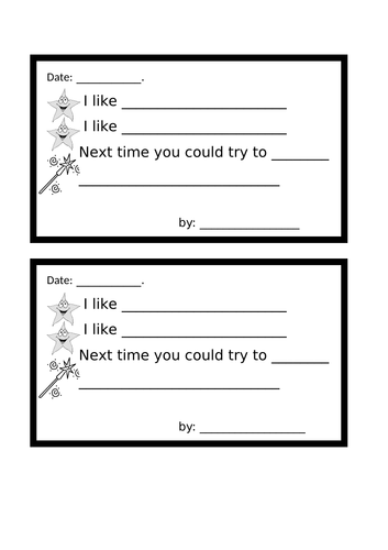 KS1/KS2 Worksheet - Peer Assessment | Teaching Resources