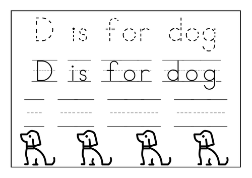 D is for Dog, Dinner, Door, Dad, Daisy EYFS | Teaching Resources