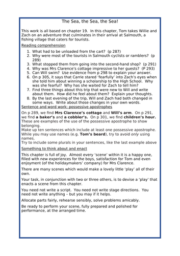 Goodnight Mister Tom - five worksheets suitable for Year 6 covering ...