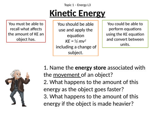 AQA GCSE Energy - Kinetic Energy | Teaching Resources