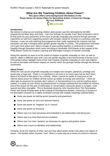 NVAFC: Understanding Power | Teaching Resources