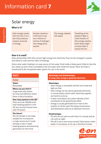 KS3/GCSE: Energy Resources - Ideal for cover / research lesson ...