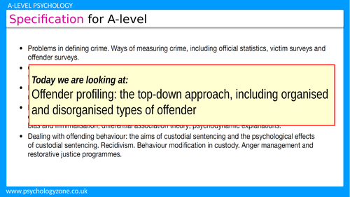 Forensic Psychology: Top Down Approach (FBI) | Teaching Resources