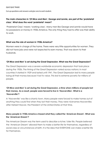 KS3 Of Mice and Men complete unit | Teaching Resources