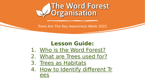 Trees Are The Key Awareness KS2 Pack | Teaching Resources