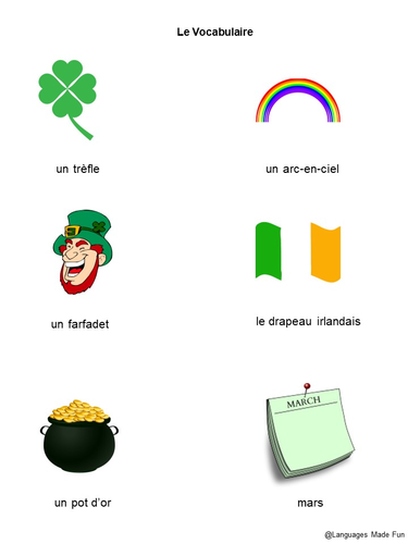 Le Jour de la Saint Patrick - French Activities | Teaching Resources