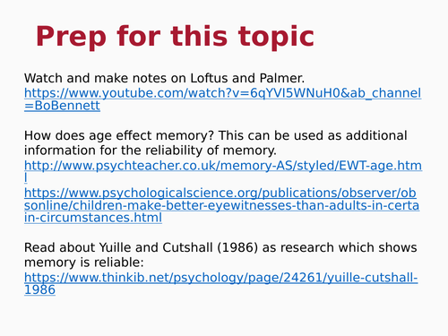 IB Psychology - Core Cognitive approach SL [FULL TOPIC] | Teaching ...