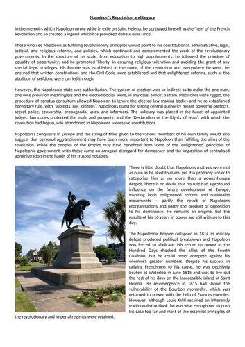Napoleon's Legacy | Teaching Resources